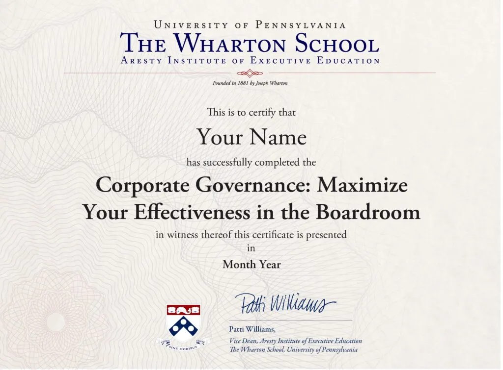 5 Ways Wharton’s Governance Training Program Builds Leaders